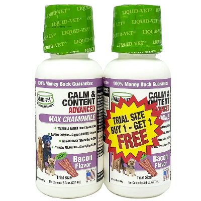 Liquid-Vet Canine Calm & Content Advanced, Bacon flavor, 8 oz (2pk) SA ...